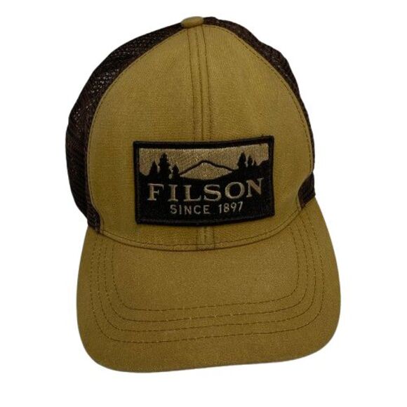 Filson | Accessories | Filson Mens Logger Mesh Cap Tan Brown Tin Cloth ...